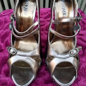 Bumper | Shoes | Bumper Bronze Open Toe Strappy 5 Stilettos | Poshmark